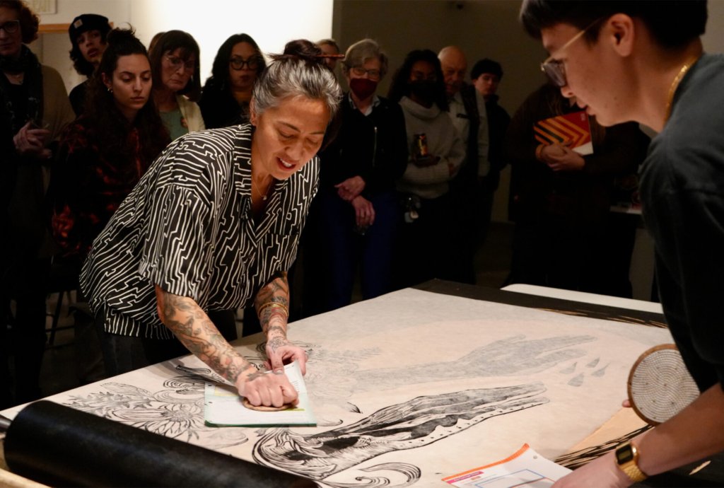 Printmaking Discussion & Demo with Artist Kanani Miyamoto | The Reser